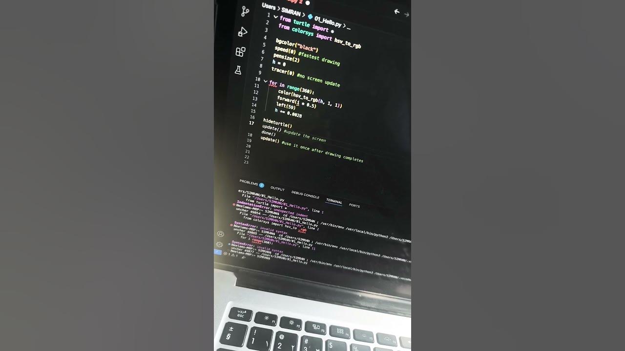 Watch this color spiral made with just Python code!” #PythonTurtle #CodingArt #Relaxing # ...