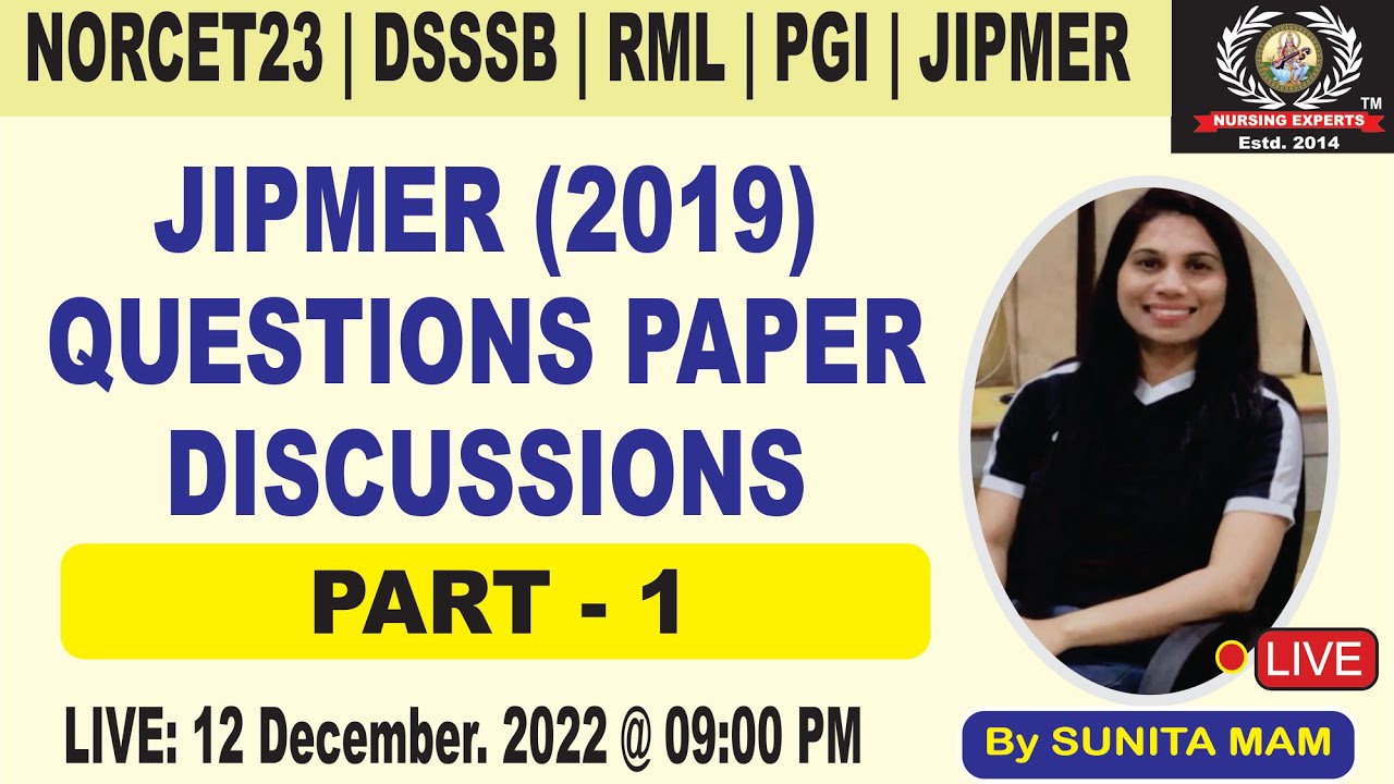 NORCET 2023 || JIPMER || PGI CHN || RML || QUESTION PAPER DISCUSSION BY ...