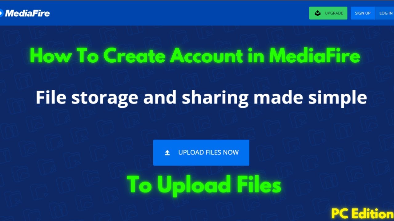 How to Create and Use MediaFire Account | MediaFire In PC - YouTube