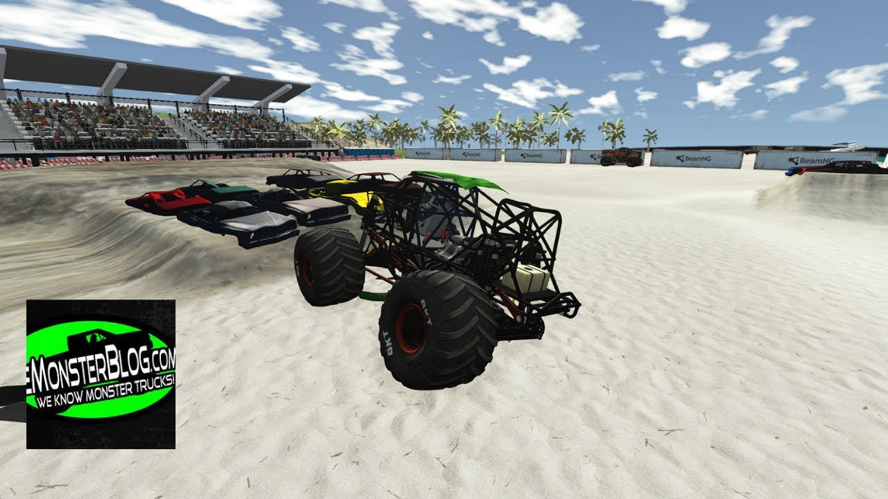 Monster Truck at the Beach BeamNG.Drive Monster Jam # ...