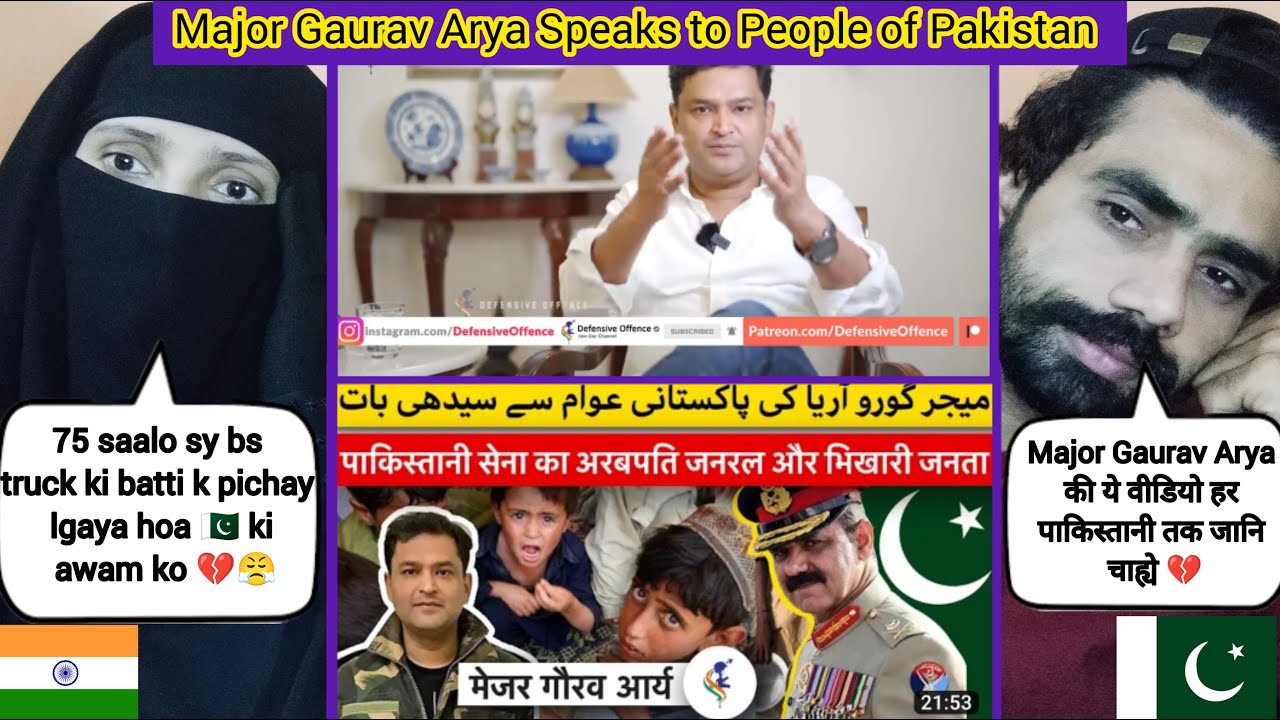 Major Gaurav Arya Speaks to People of Pakistan 🇵🇰 | Pakistani Couple ...