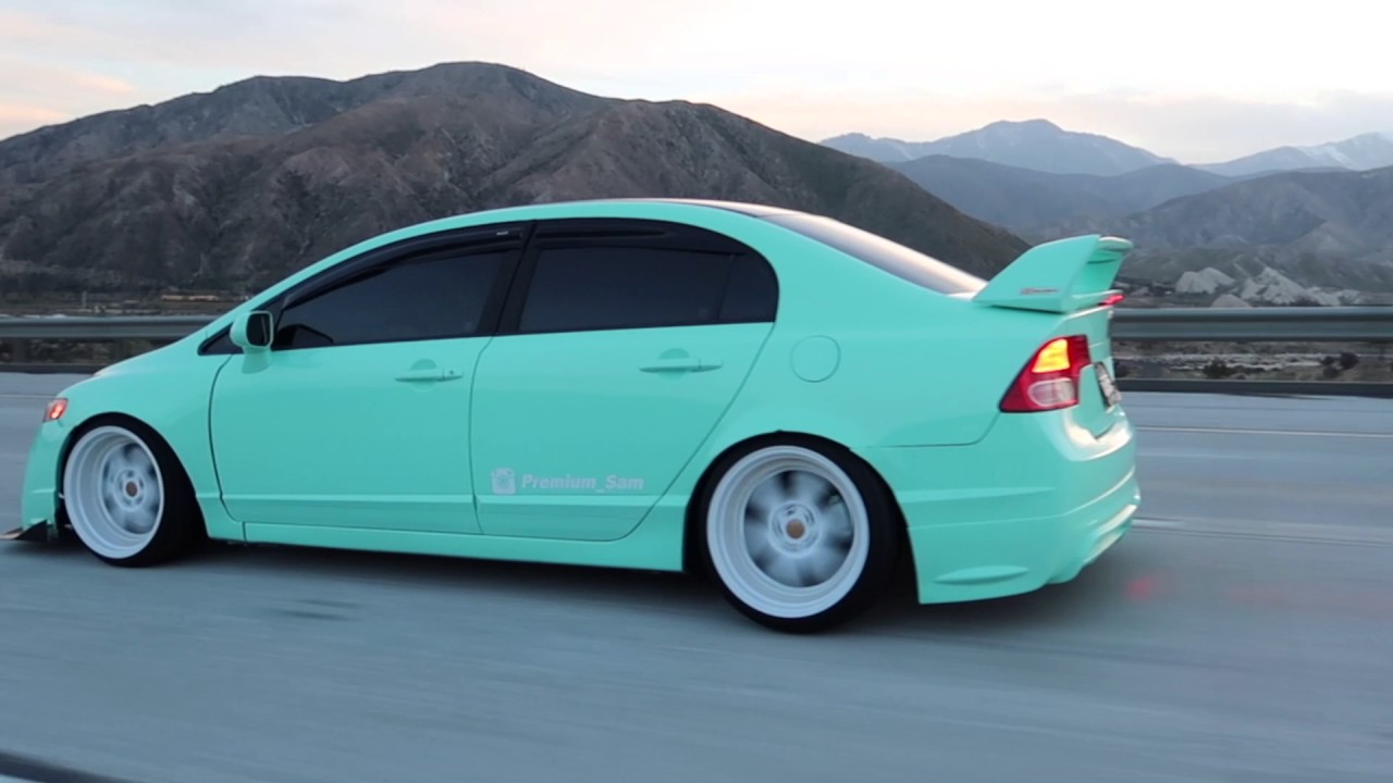 Painted My USDM Type R Civic Tiffany Blue!! - YouTube
