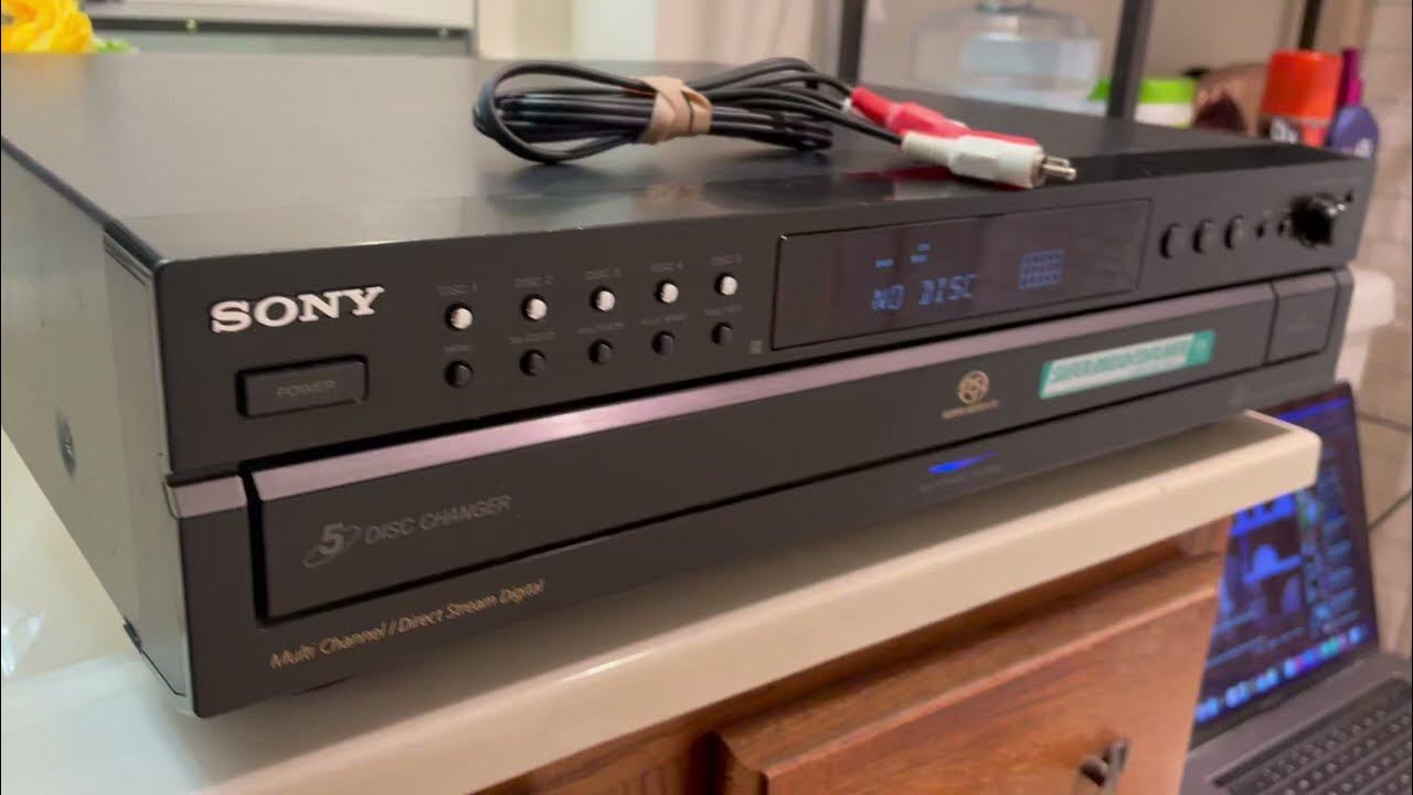 Sony SCD-CE595 Super Audio SACD CD 5 Disc Carousel Changer Player - YouTube