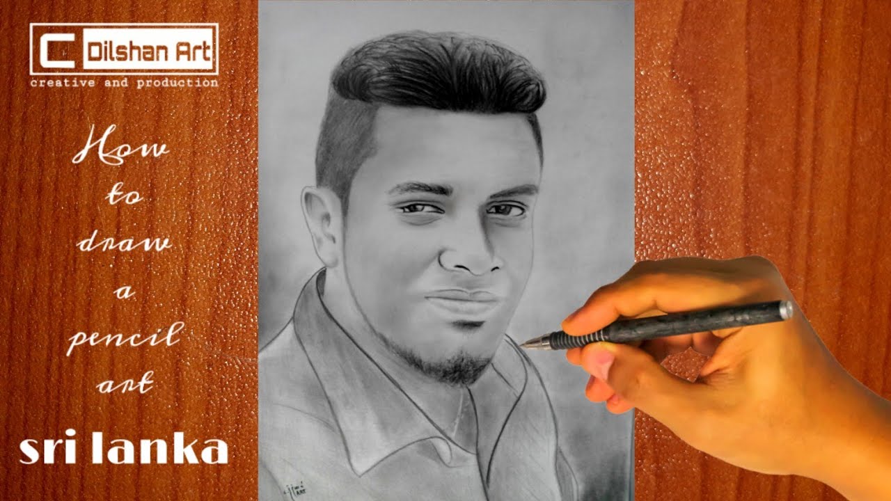 🇱🇰 How to draw a single person | pencil art | පැන්සලෙන් සිතුවමක් අඳින ...