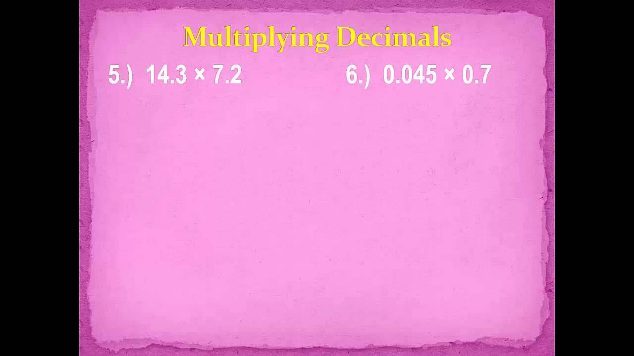 Adding Subtracting Multiplying And Dividing Decimals Mrs Renfro Adding Subtracting Multiplying And Dividing Decimals Mrs Renfro