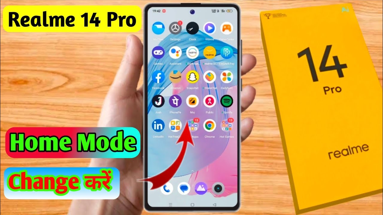 how to change home screen mode in realme 14 pro, realme 14 pro home ...