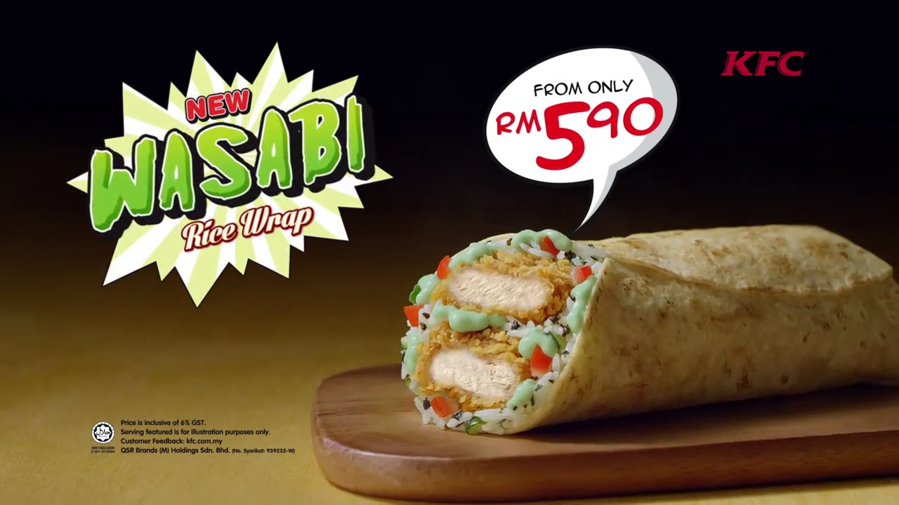 KFC Wasabi Rice Wrap - YouTube