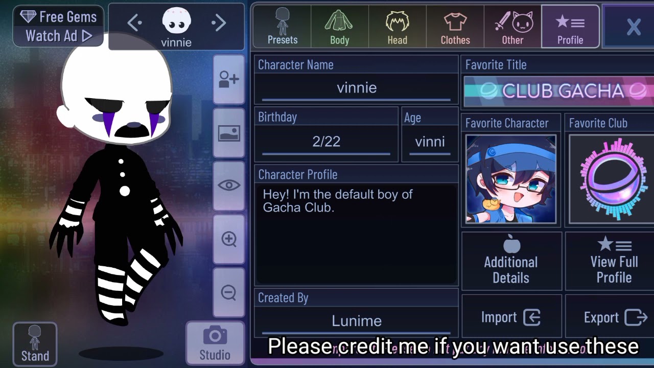 Fnac characters in gacha club( codes in description) - YouTube