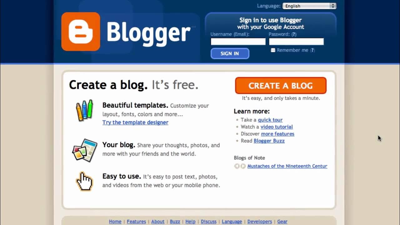 Setting up a simple blog in Blogger - Technical glossary - YouTube