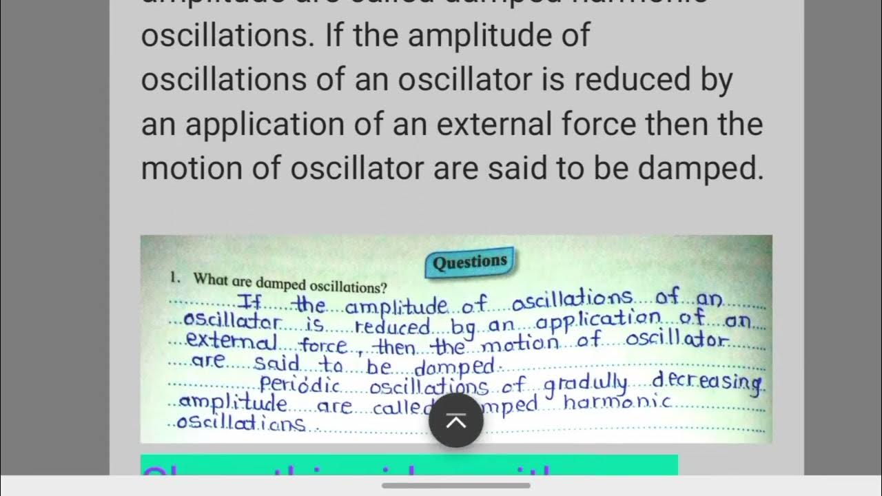 Spring mass oscillator class 12 physics practical experiment 1 answers This materi for education ...