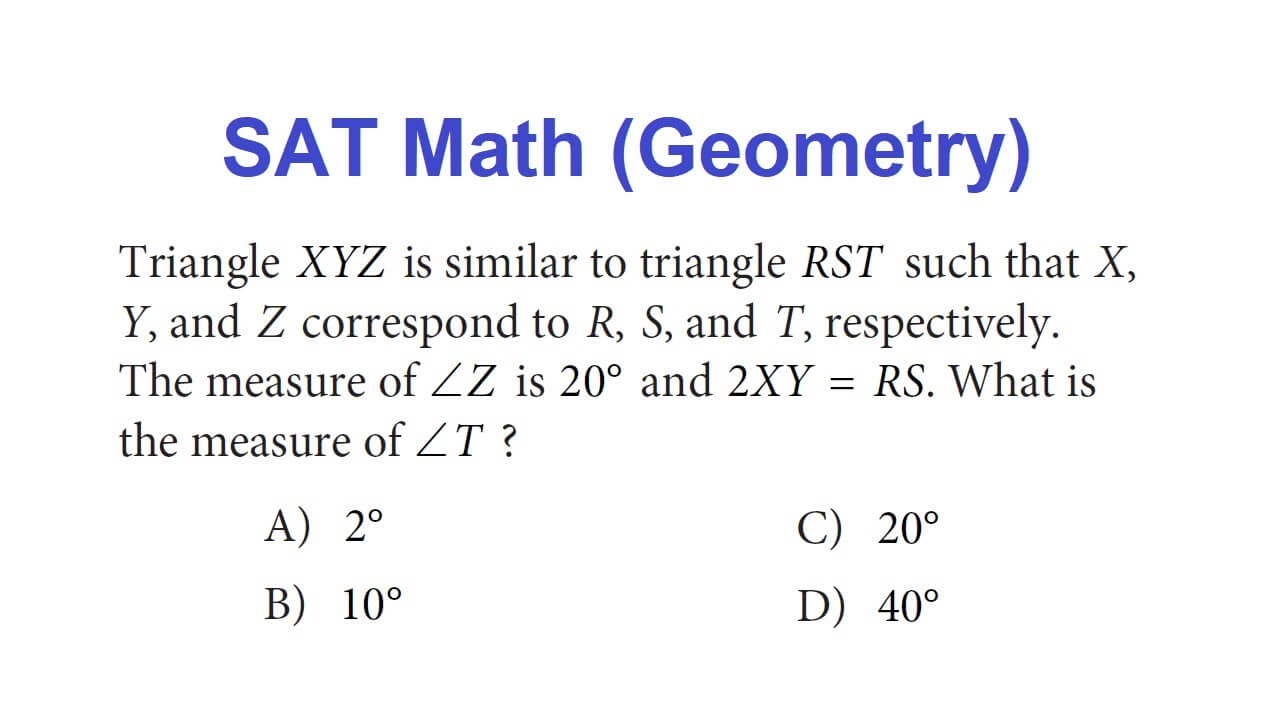 SAT Math (Geometry) - YouTube