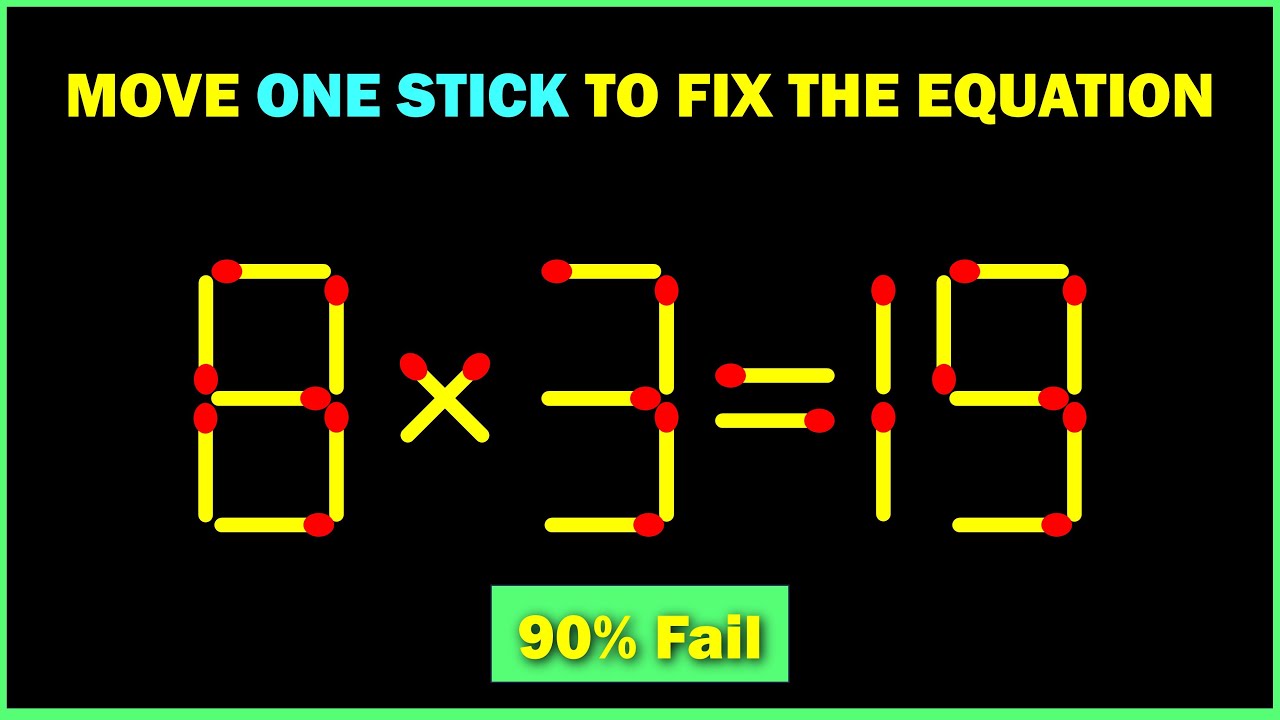 Matchstick puzzles with answers | Move matchstick puzzle | Math puzzle ...