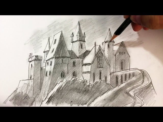 Como Dibujar Un Castillo Paso A Paso How To Draw A
