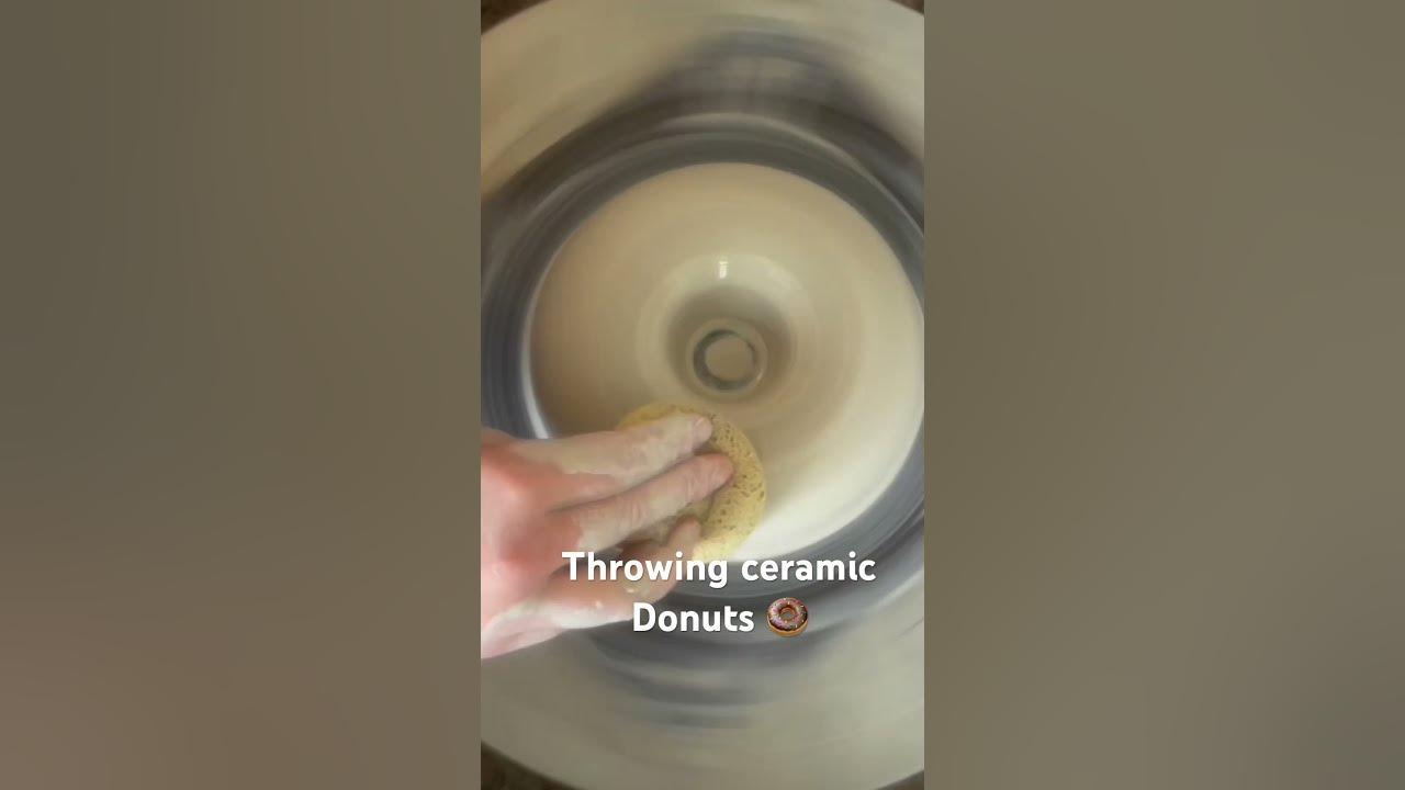 Throwing ceramic donuts 🍩 #pottery #handmade #food #ceramic - YouTube