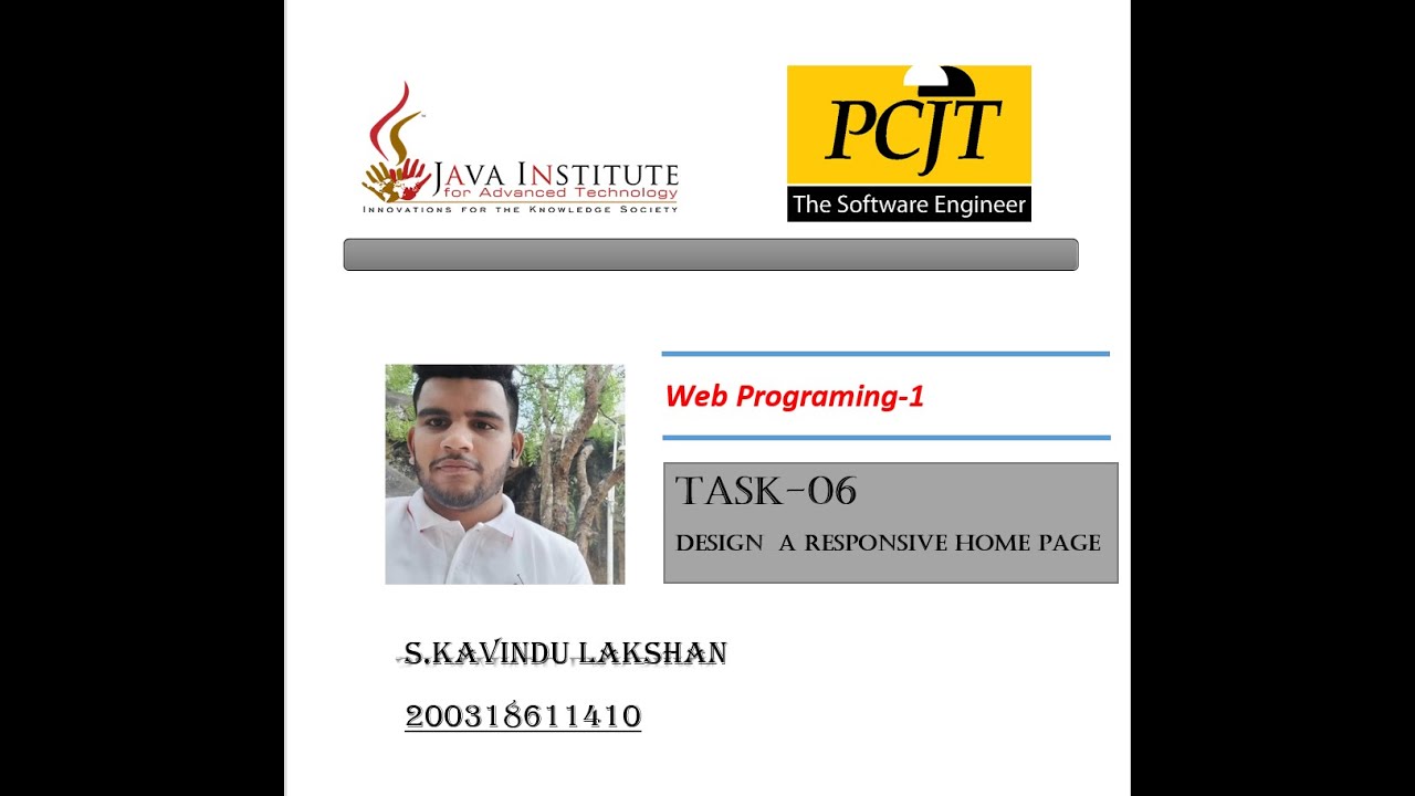 Web Project Task 06 1st Year Design Responsive Homepage Using Html Css Javascript And