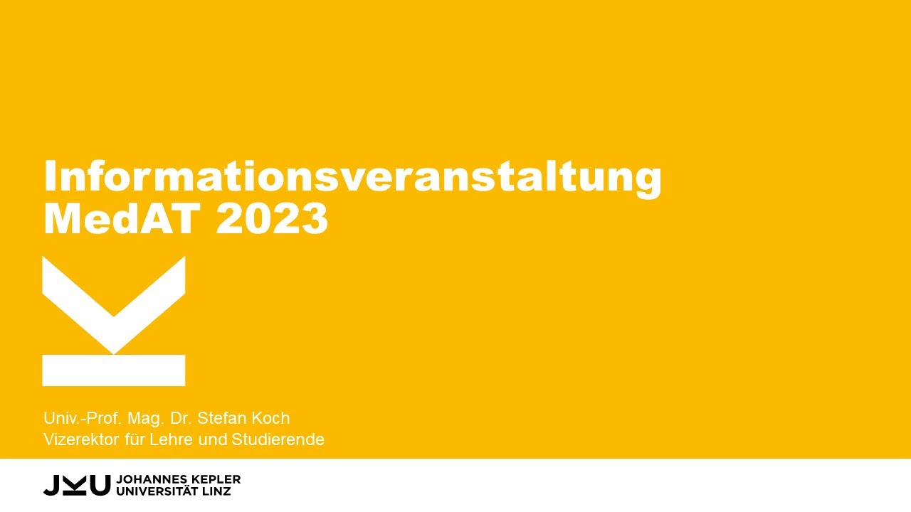 Informationsverantaltung MedAT 2023 | JKU Linz - YouTube