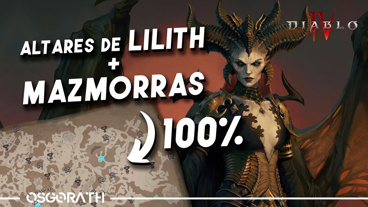 DIABLO 4 - RENOMBRE - ALTARES DE LILITH Y ASPECTOS DE MAZMORRAS - CIMAS QUEBRADAS - YouTube