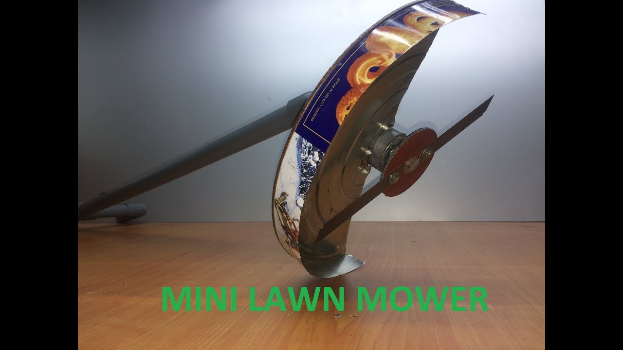 How to make a mini lawn mower - DIY lawn mower easy - YouTube