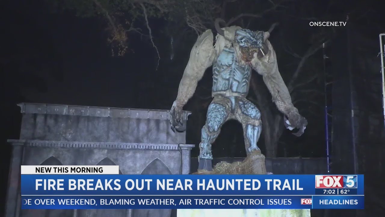Fire Damages Trailer At 'Haunted Trail Of Balboa Park' - YouTube