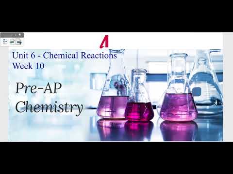 Week 10 - Chemical Reactions - Pre AP Chemistry - YouTube