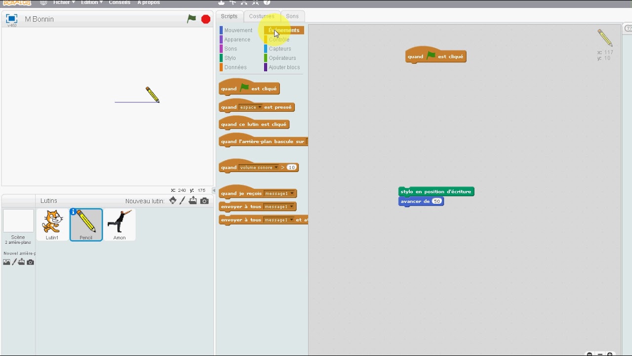 Scratch 3 Dessiner une figure géométrique - YouTube