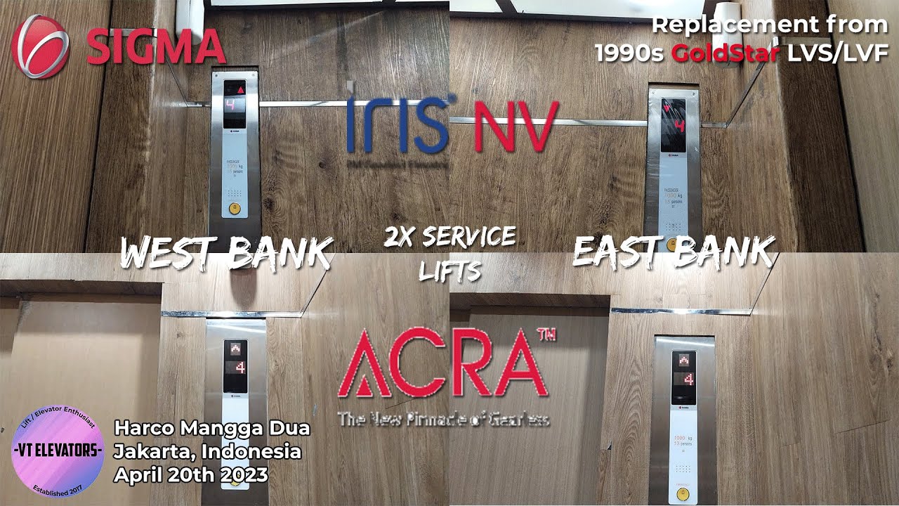 2 Different SIGMA Traction Service Lifts - Harco Mangga Dua, Jakarta ...