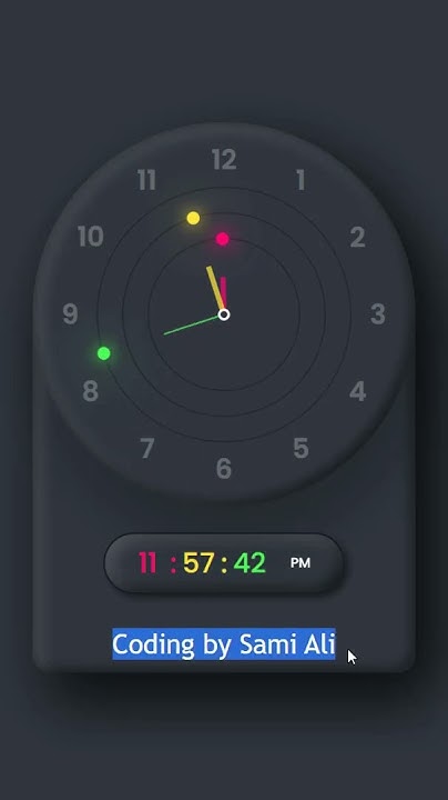 Analog Clock Design | Sami Ali - YouTube