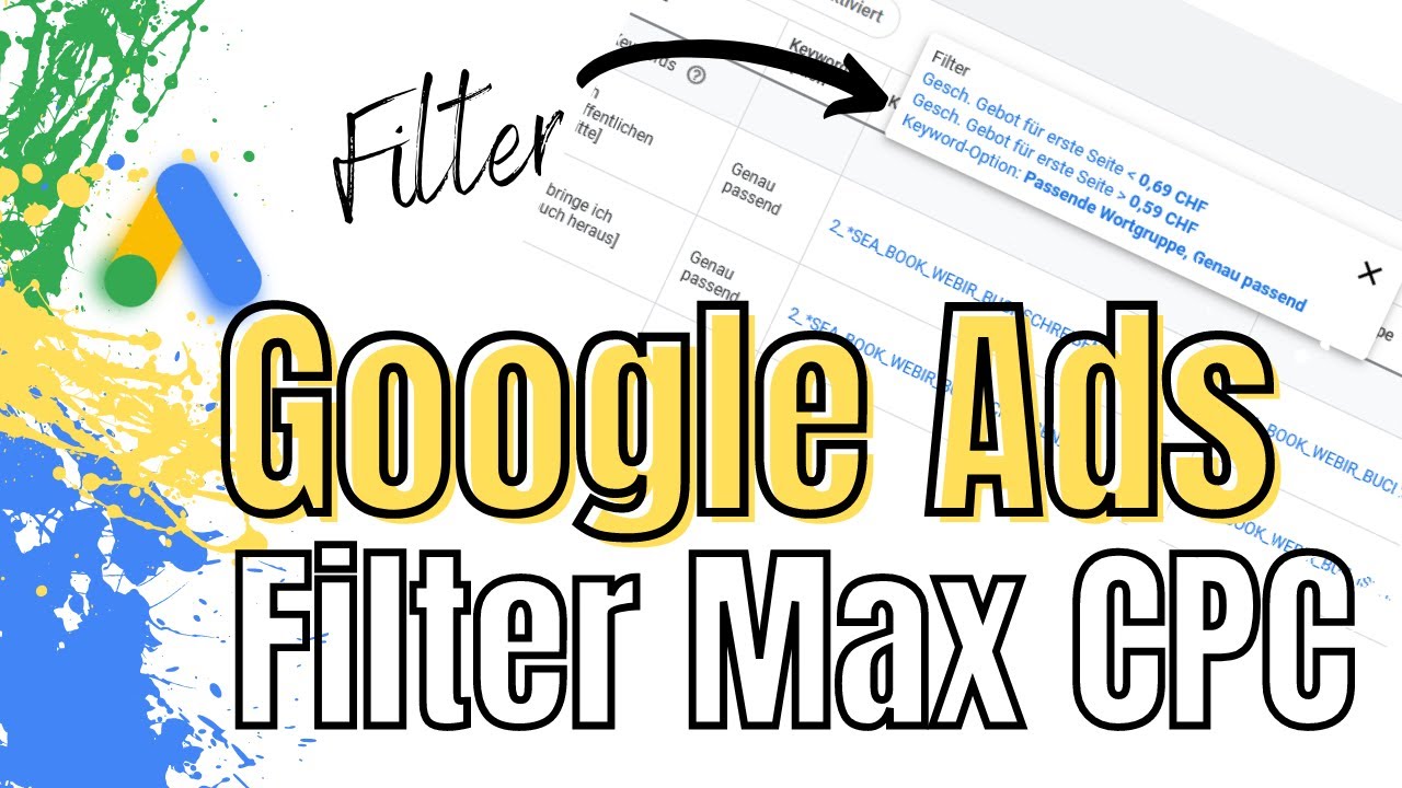 Genialer Filter um Google Ads Max CPC zu optimieren - Google Ads ...