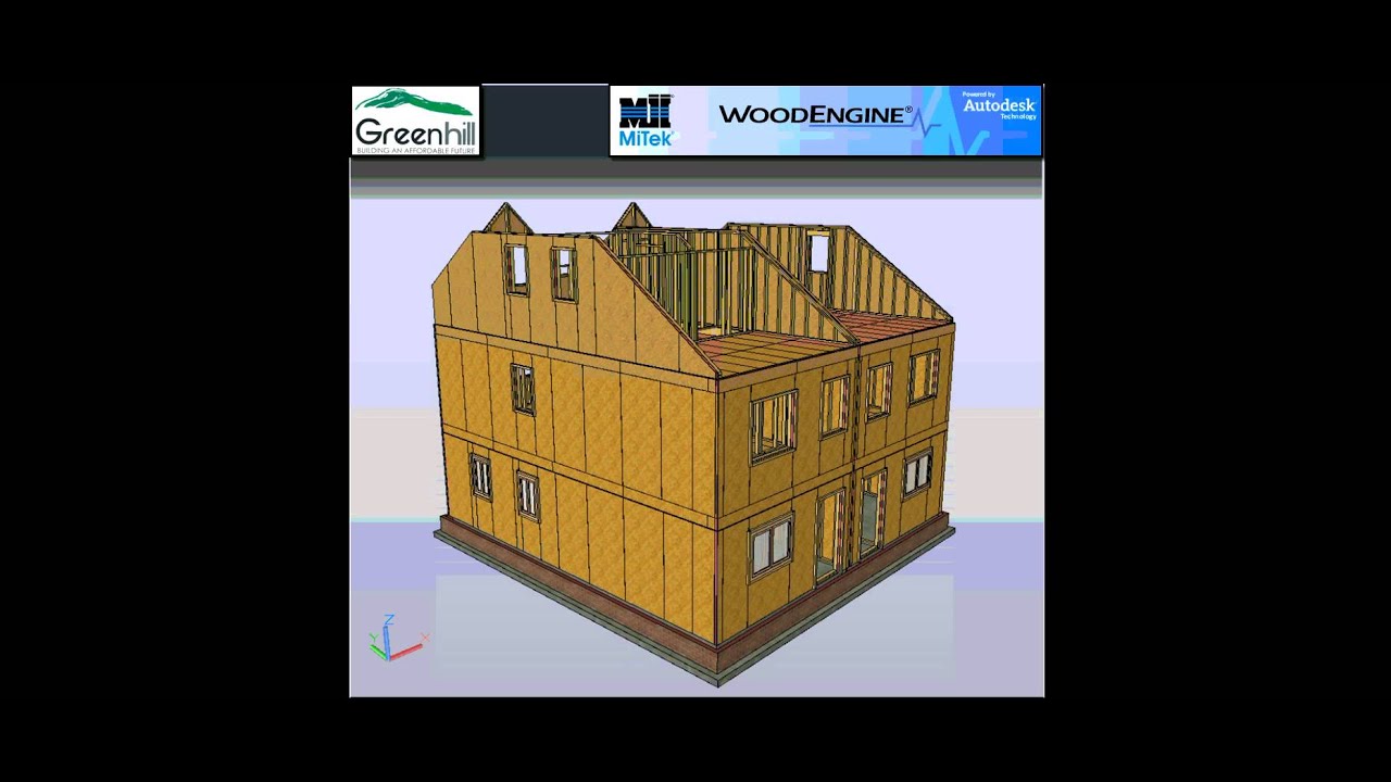 3D CAD Timber Frame Simulation - YouTube