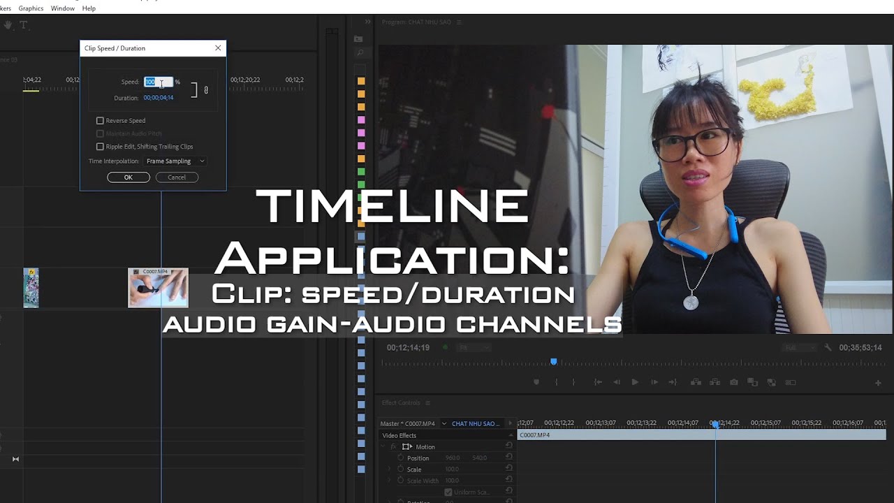 8.TIMELINE: Application_Speed/Duration-Audio Gain-Audio Channels ...