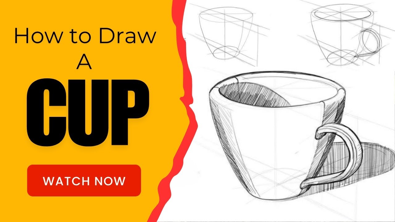 How to Draw a Cup | Pencil Sketch Drawing for Beginners | step by step ...