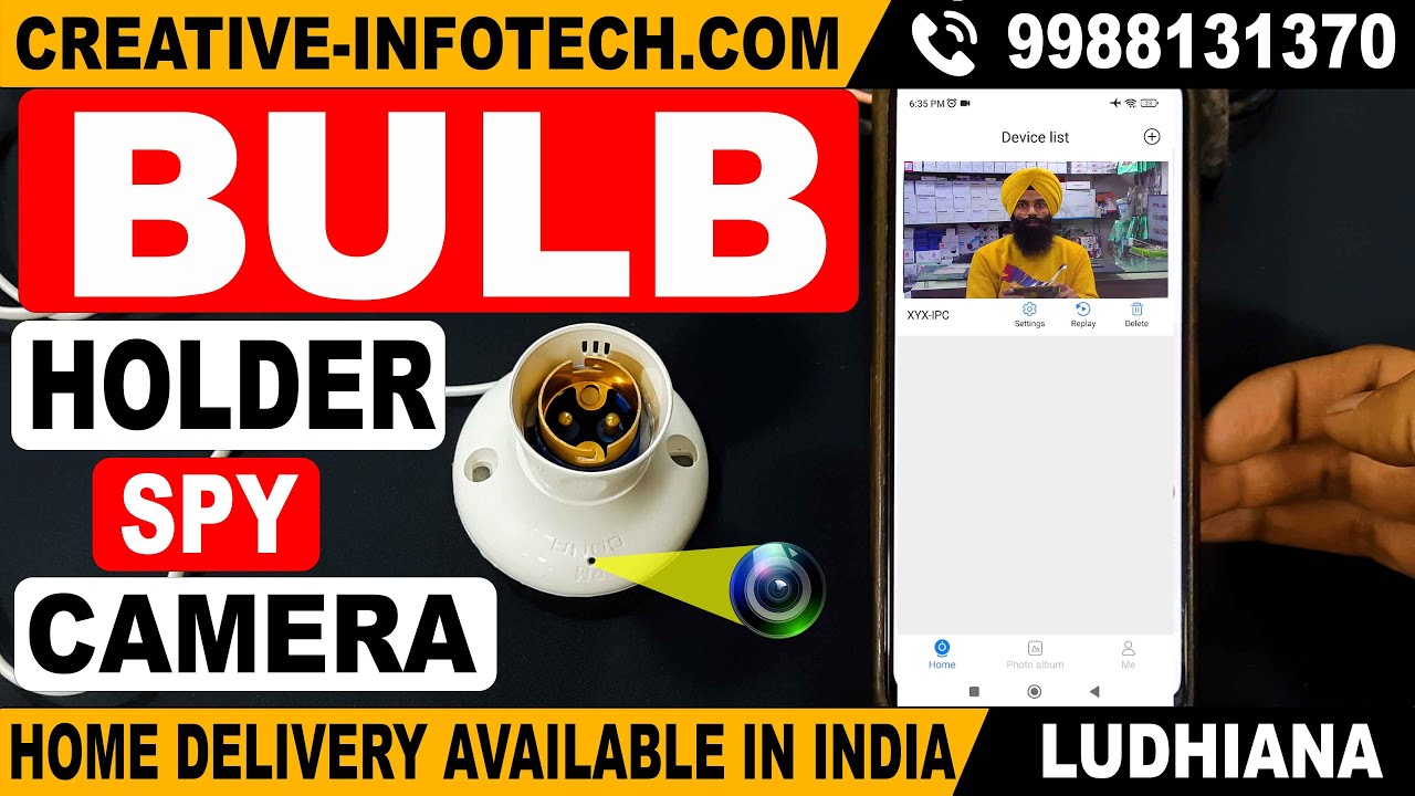BUY NOW 📞- 9988131370 | BULB HOLDER SPY CAMERA | CREATIVE INFOTECH LUDHIANA - YouTube