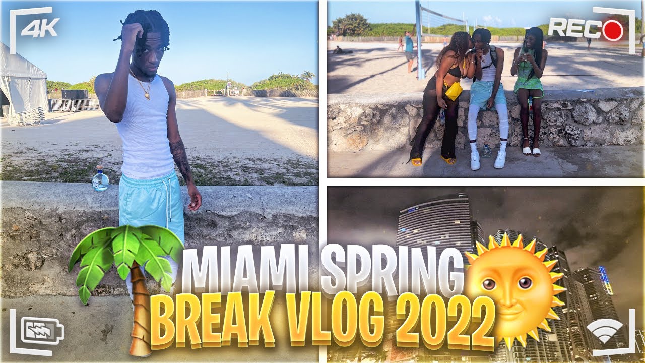 Miami Spring Break Vlog 2022 + Public Interview 🌴☀️ - YouTube