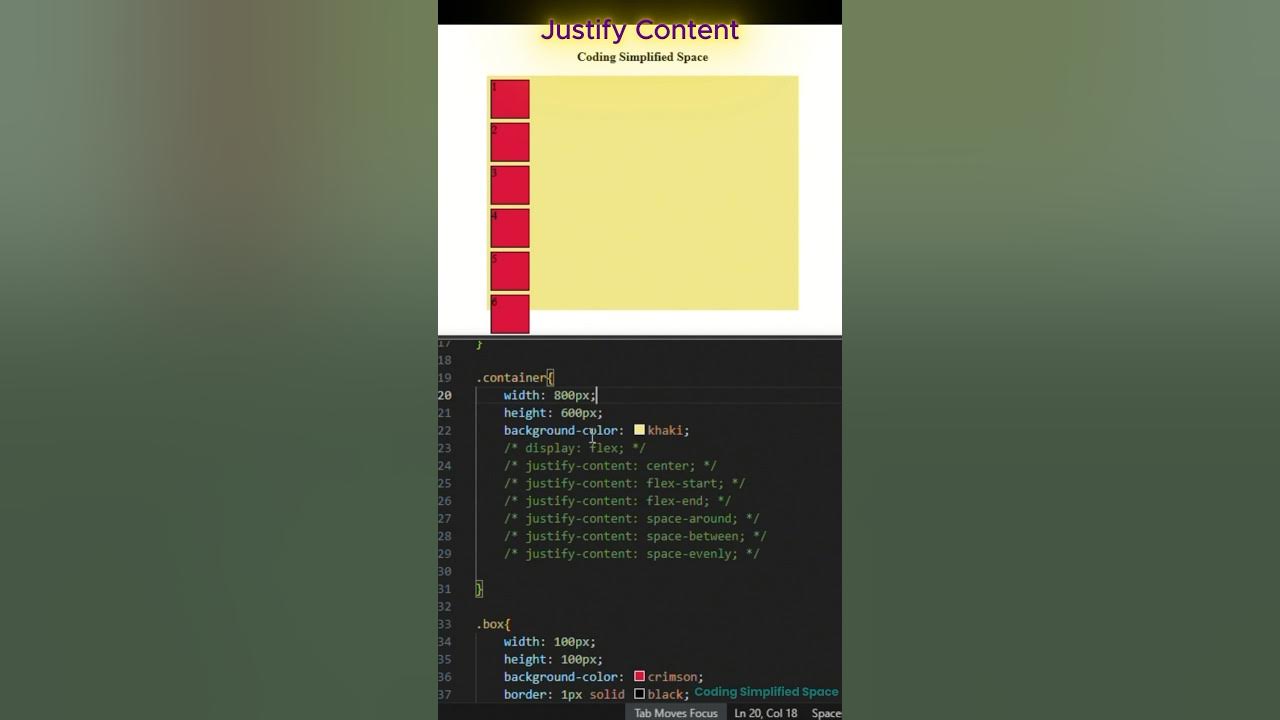 03/100 - Justify Content Tutorial. #css #html #frontend #tutorial # ...