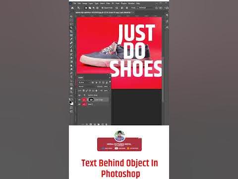 Text Behind Object In Photoshop #shorts #photoshoptutorial - YouTube