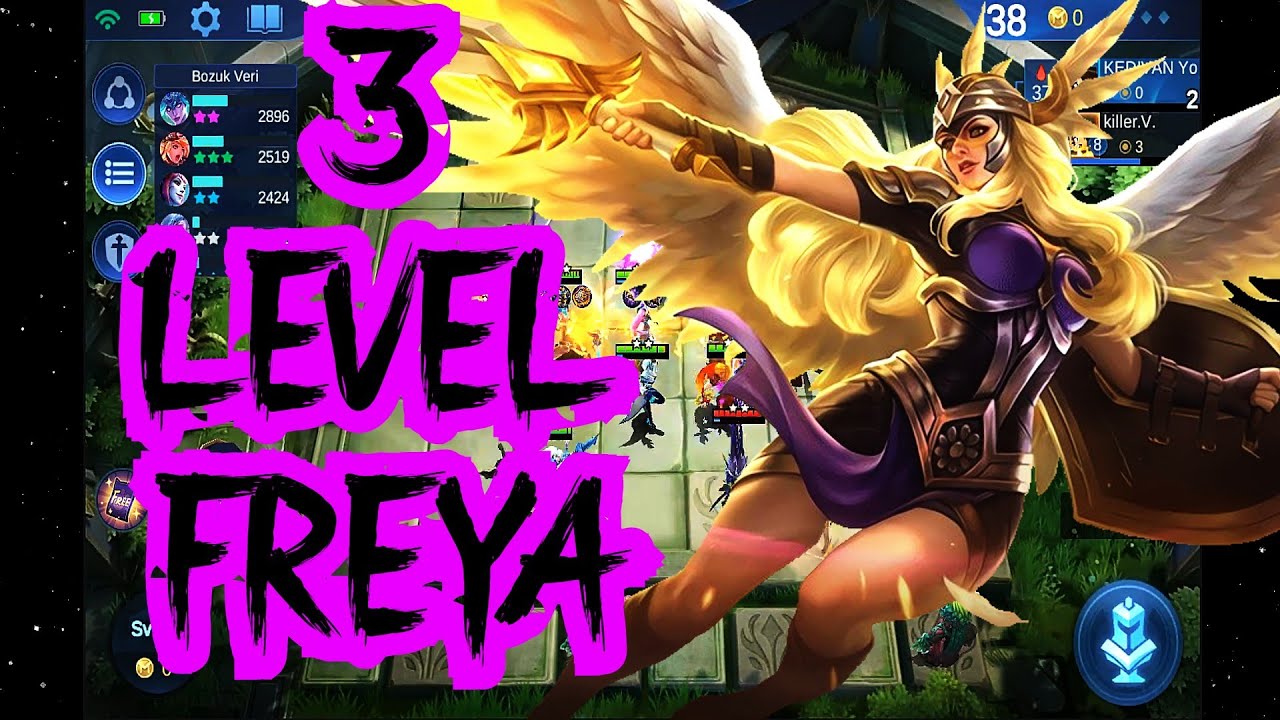 3 LEVEL FREYA POWER TOP MAGIC CHESS Mobile Legends Yayın Kesiti - YouTube