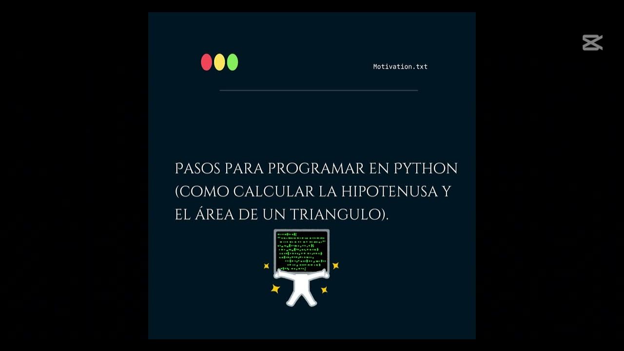 Calcular la Hipotenusa y área de un triangulo en Python - YouTube