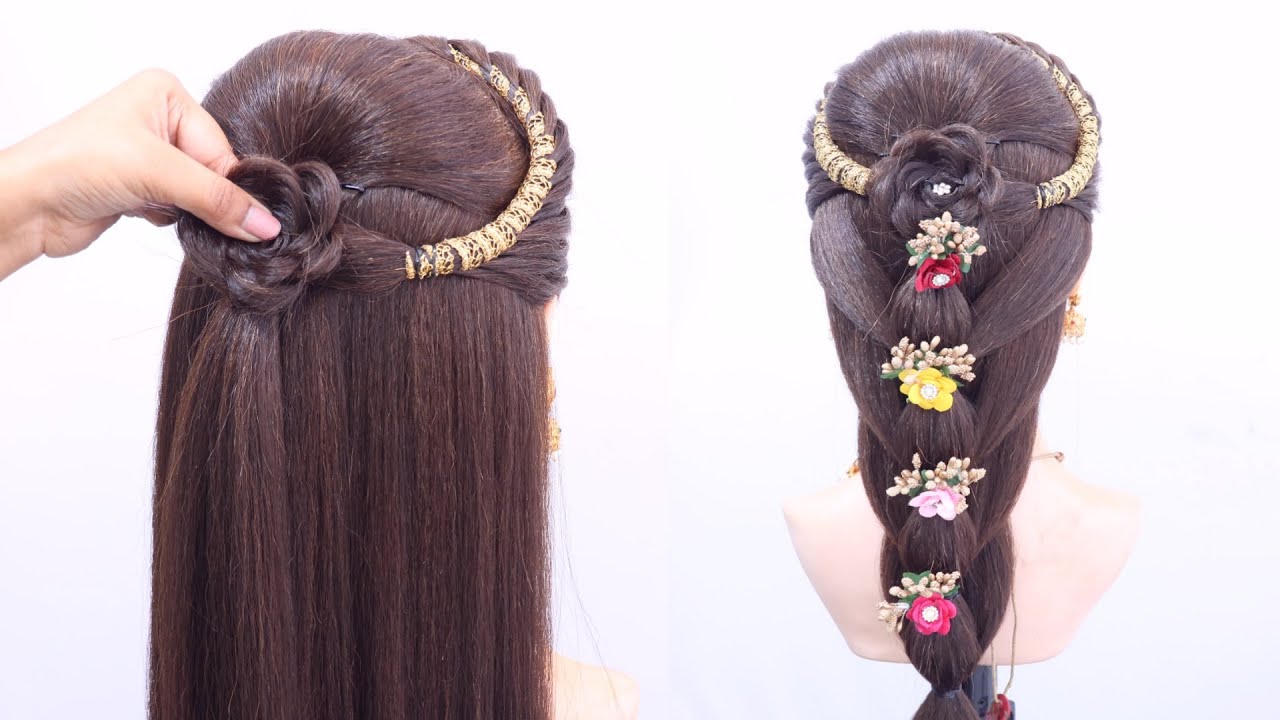 Most Trendy Lace Braid hairstyle | step by step lace hairstyle for ...