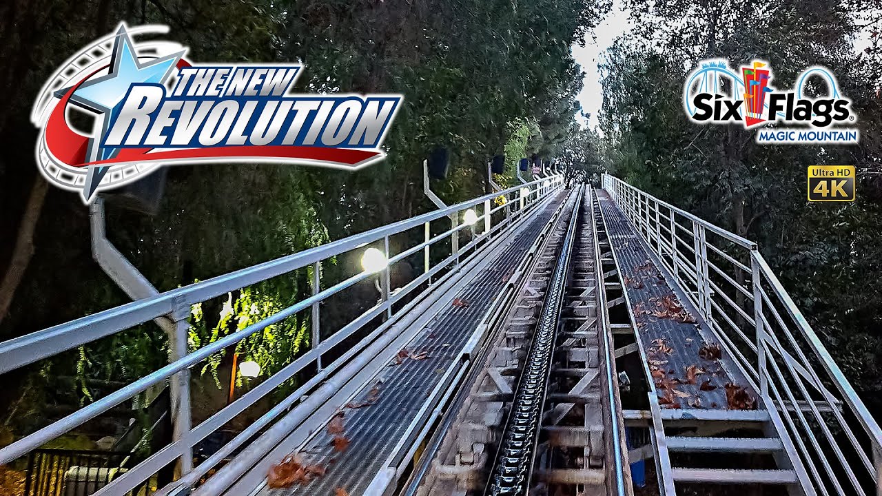 2025 The New Revolution Roller Coaster On Ride Front Row 4K POV Six ...