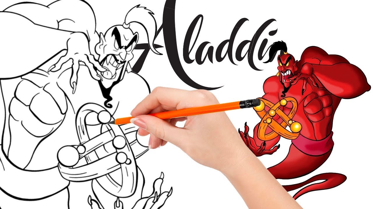 How to draw the Genie from Aladdin - YouTube