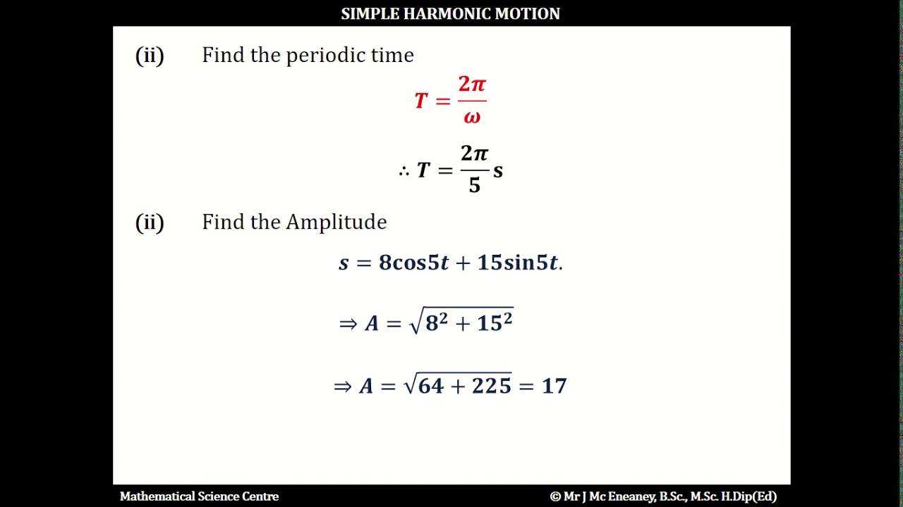 SHM EXAMPLE 13 5 - YouTube