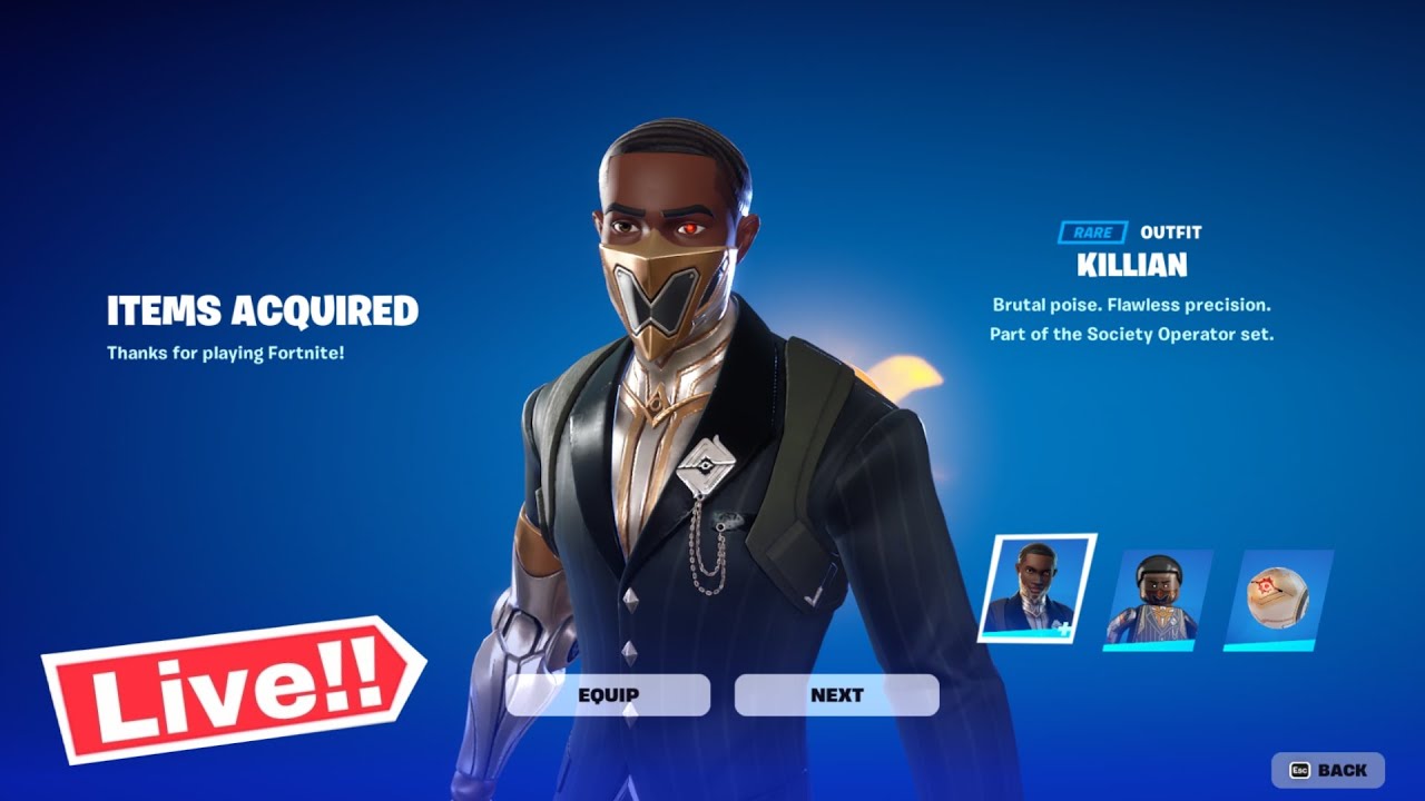 🔴 KILLIAN SKIN FORTNITE ITEM SHOP LIVE Today! (Fortnite Chapter 5 ...