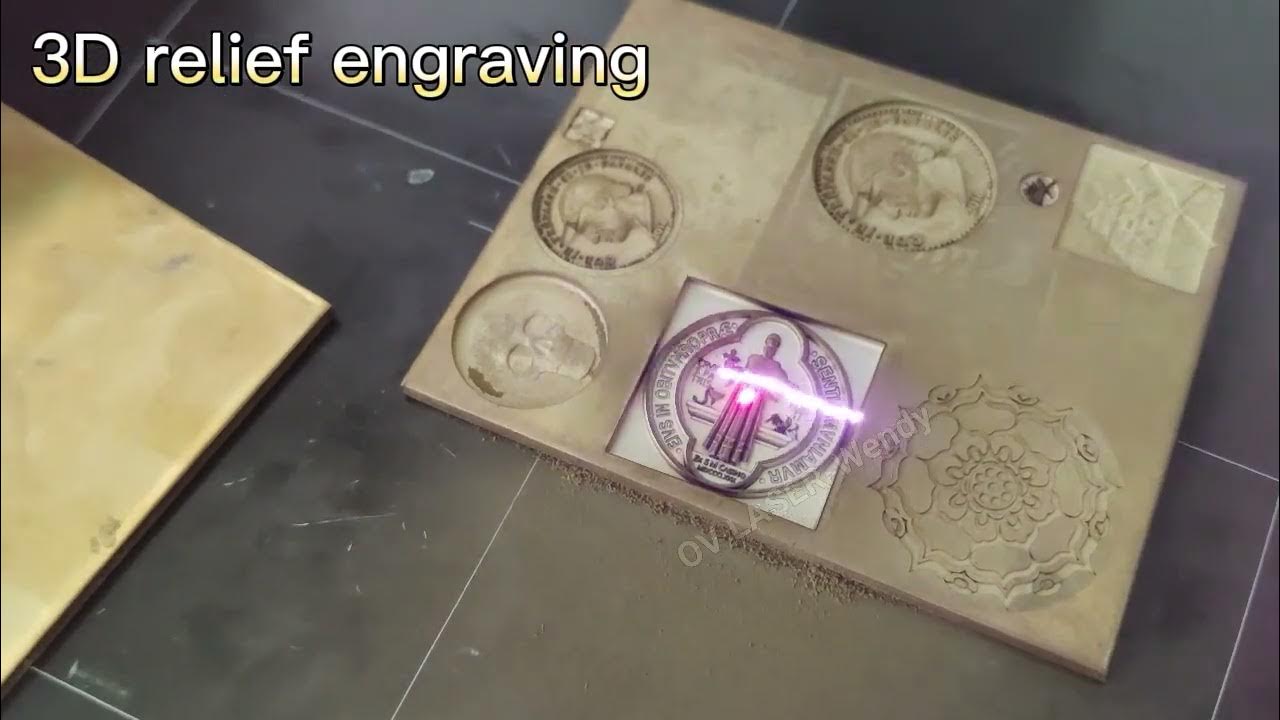 3D coin engraving by 2.5D JPT 50W 60W 100W American coins fiber laser ...