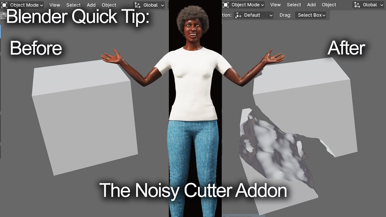 Blender Quick Tip: The Noisy Cutter Addon - YouTube