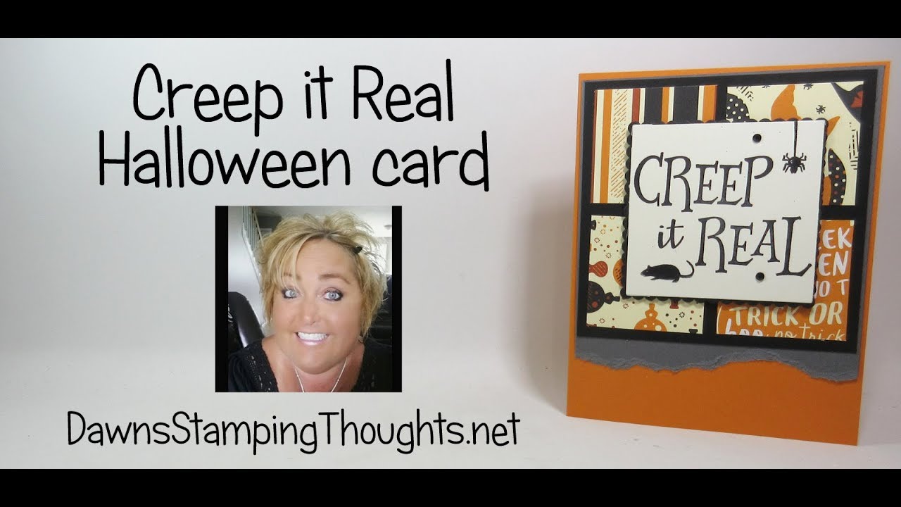Creep It Real Halloween card Simple Halloween card Series card #4 - YouTube