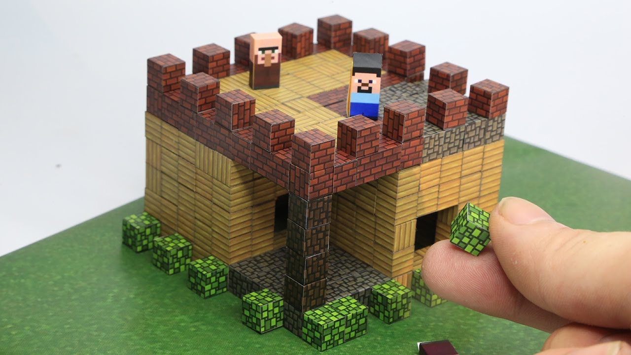 magnet cube：how to building a villager house - YouTube