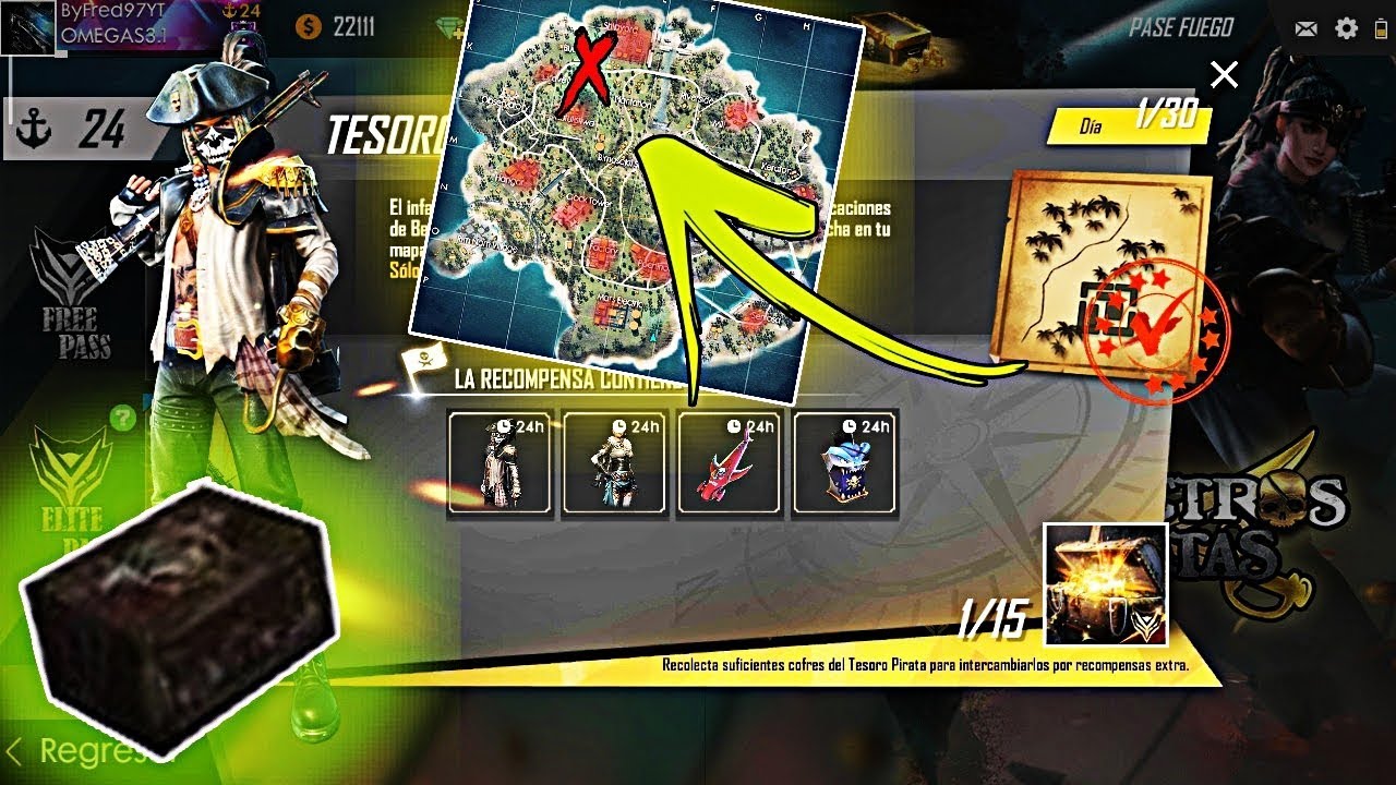 #1 Ubicacion Del Cofre del Tesoro FREE FIRE 2019 - YouTube