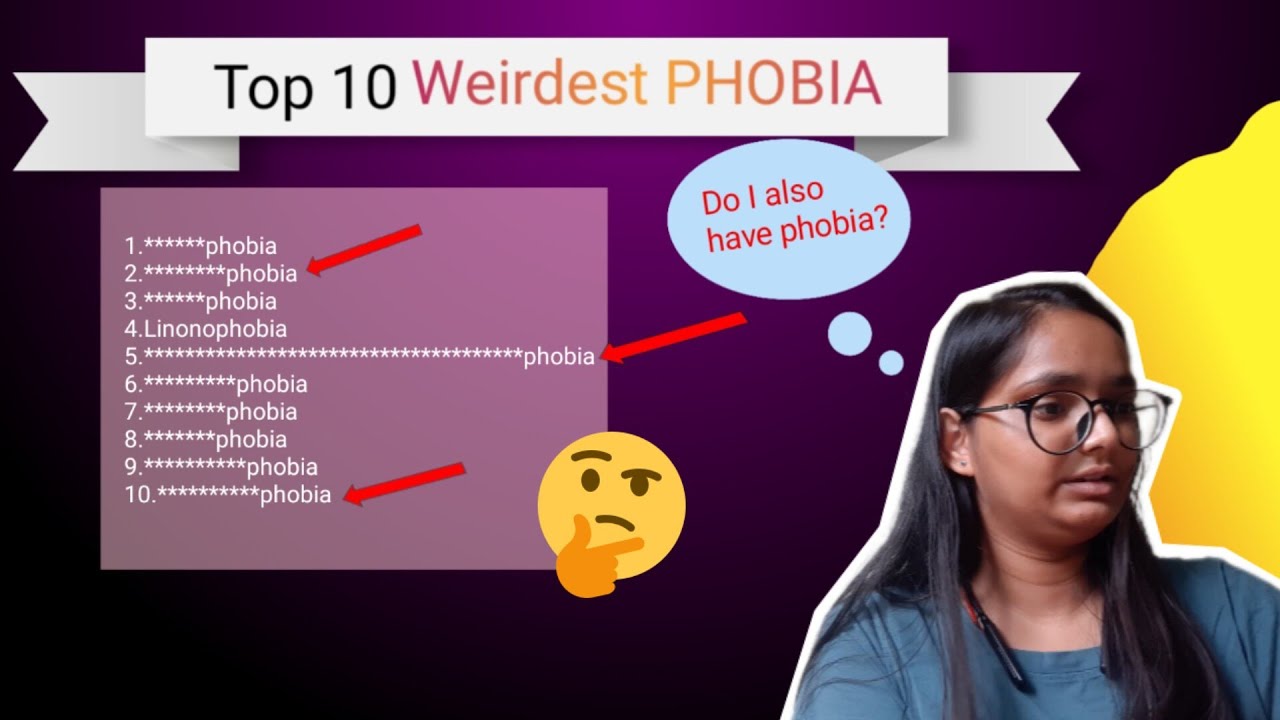 Weird phobias | countdown | fears | Phobia#phobia - YouTube
