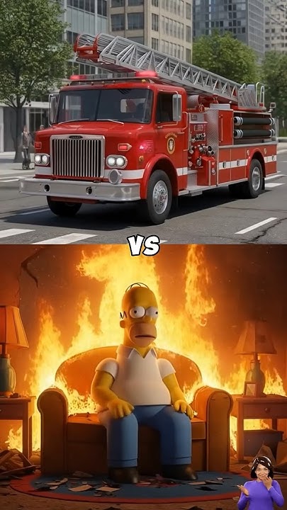 Save The Simpsons Rescue Team vs Burning House (Homer, Bart, Lisa ...