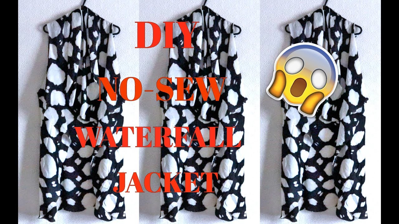 ️ 😱DIY:WATERFALL JACKET | NO -SEW | CIRCLE SKIRT METHOD BEGINNERR ...